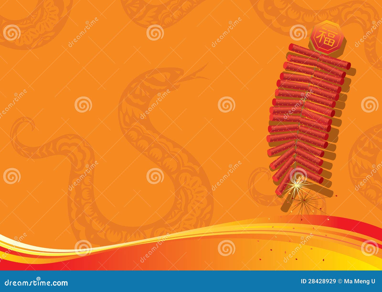 Year of Snake Background Design Element Stock Vector - Illustration of ...