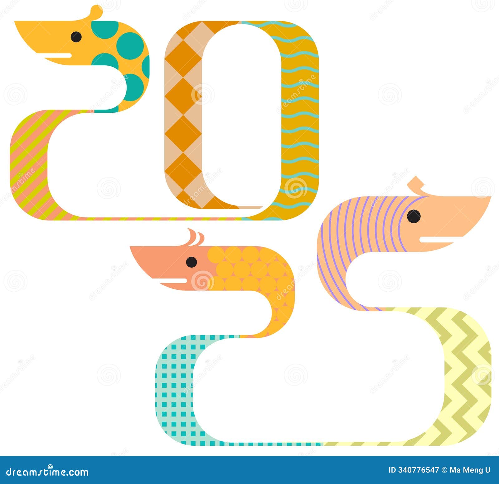 2025, Chinese NEW YEAR of the Snake Vector Design Stock Vector ...