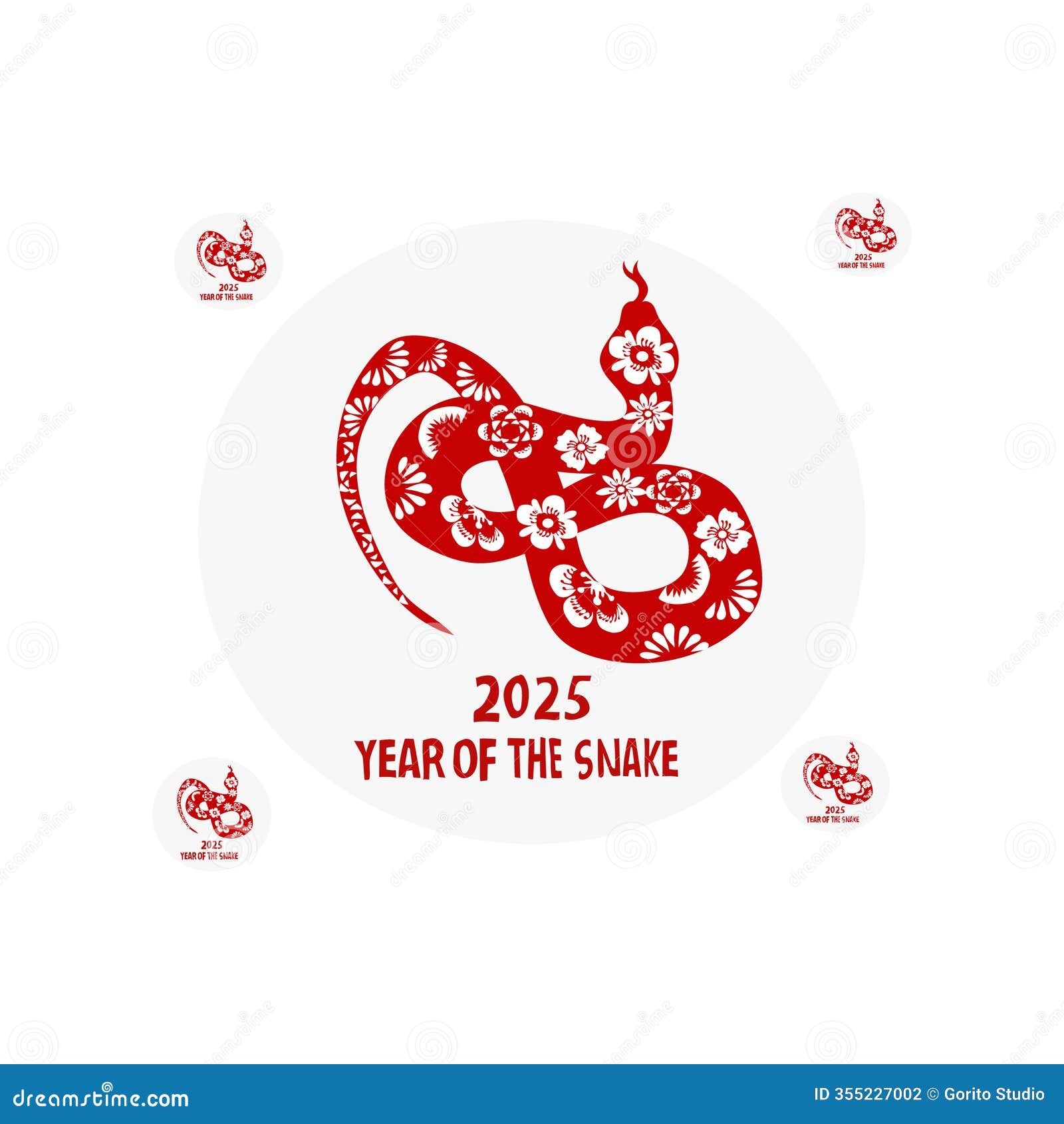 Year of the Snake Free Vector Illustration Stock Illustration ...