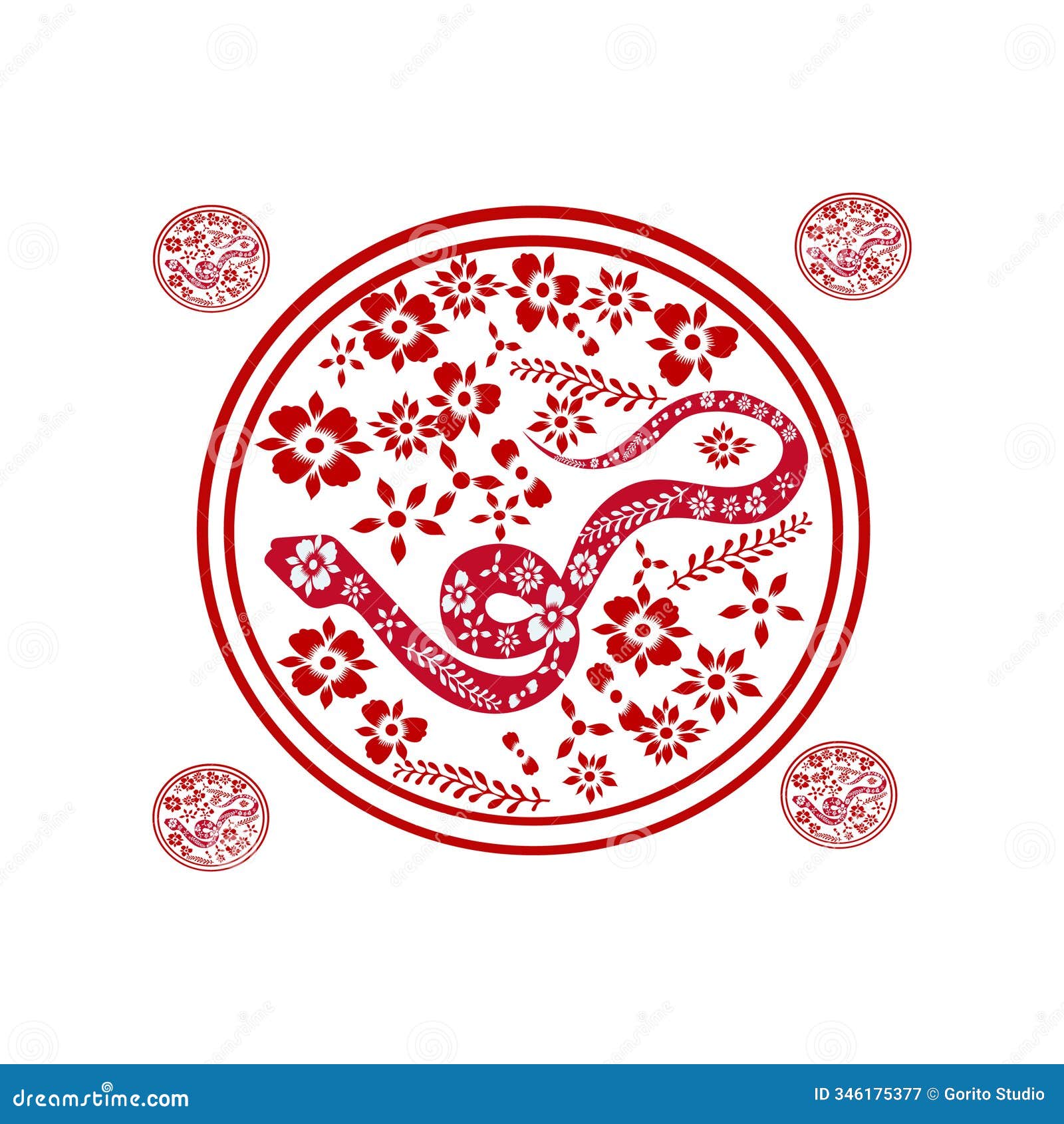 Year of the Snake Free Vector Illustration Stock Illustration ...