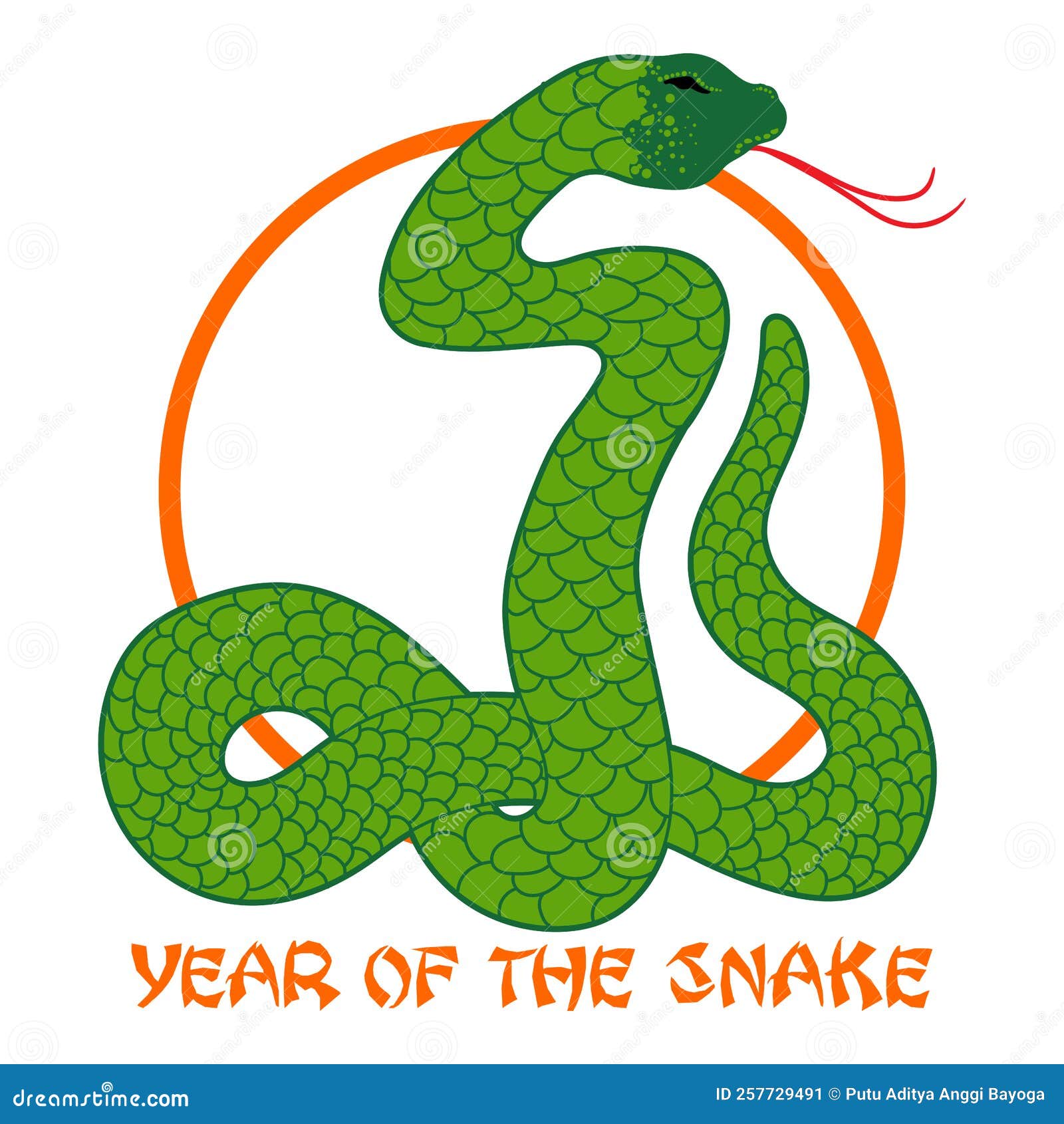 Year of the Snake Illustration Stock Vector - Illustration of cartoon ...