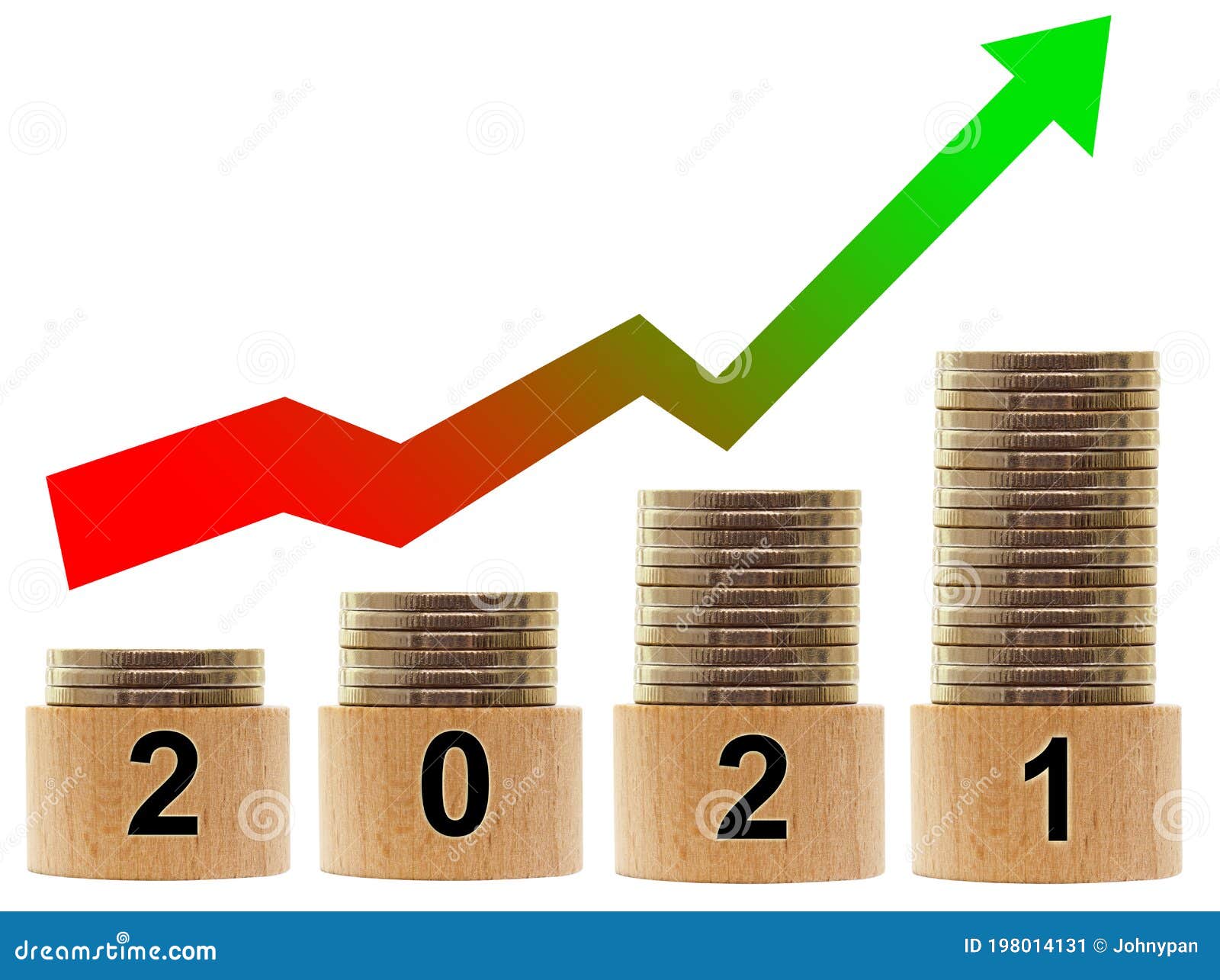 2021 Year Statistics with Arrow Up. Stock Image - Image of report ...