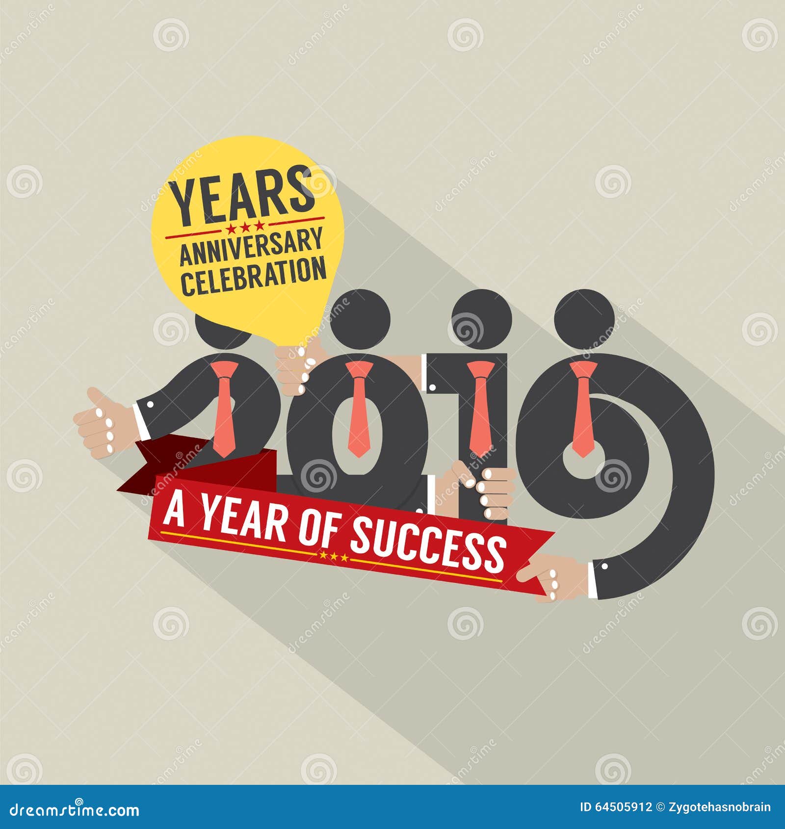 2016 a Year of Success. stock vector. Illustration of message - 64505912