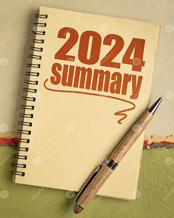 2024 Year Summary Text in a Spiral Notebook, End of Year Concept Stock ...