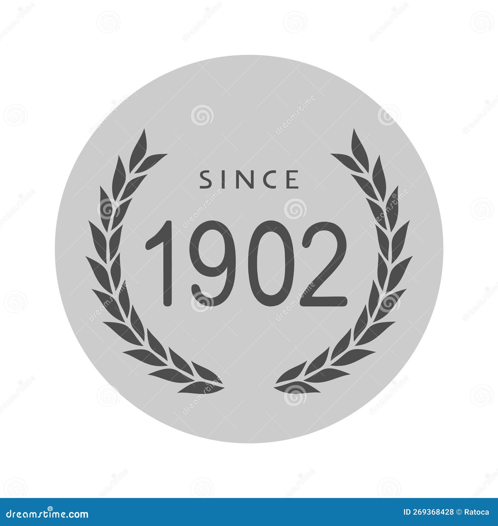 Since 1902 year symbol stock vector. Illustration of label - 269368428