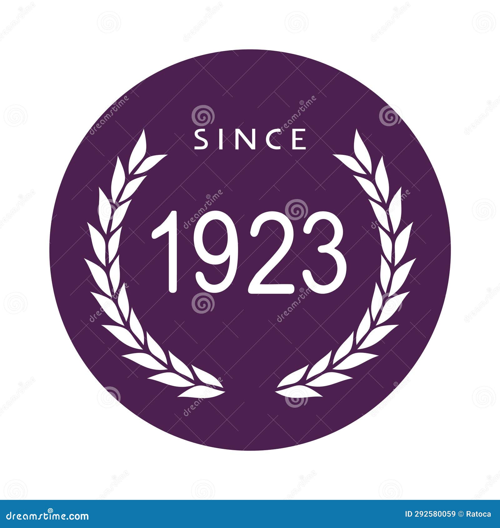 Since 1923 year symbol stock vector. Illustration of vector - 292580059