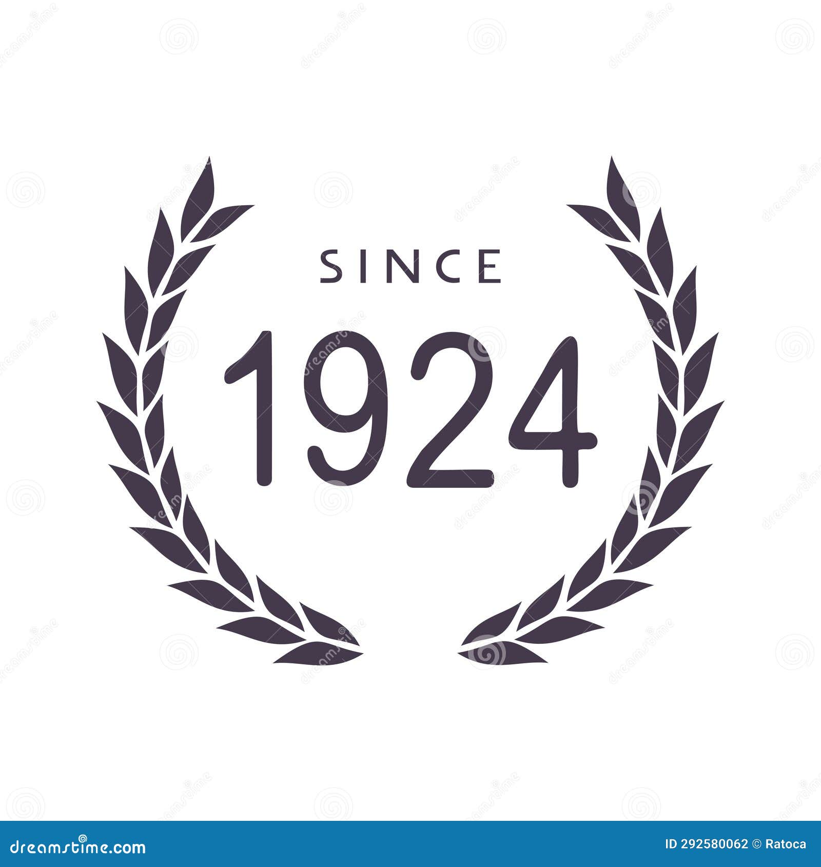 Since 1924 year symbol stock vector. Illustration of event - 292580062