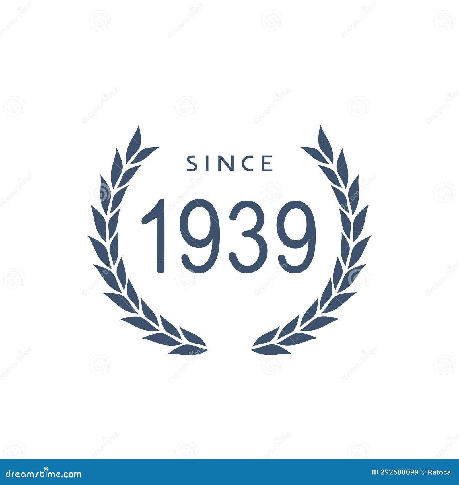 Since 1939 year symbol stock vector. Illustration of ceremony - 292580099