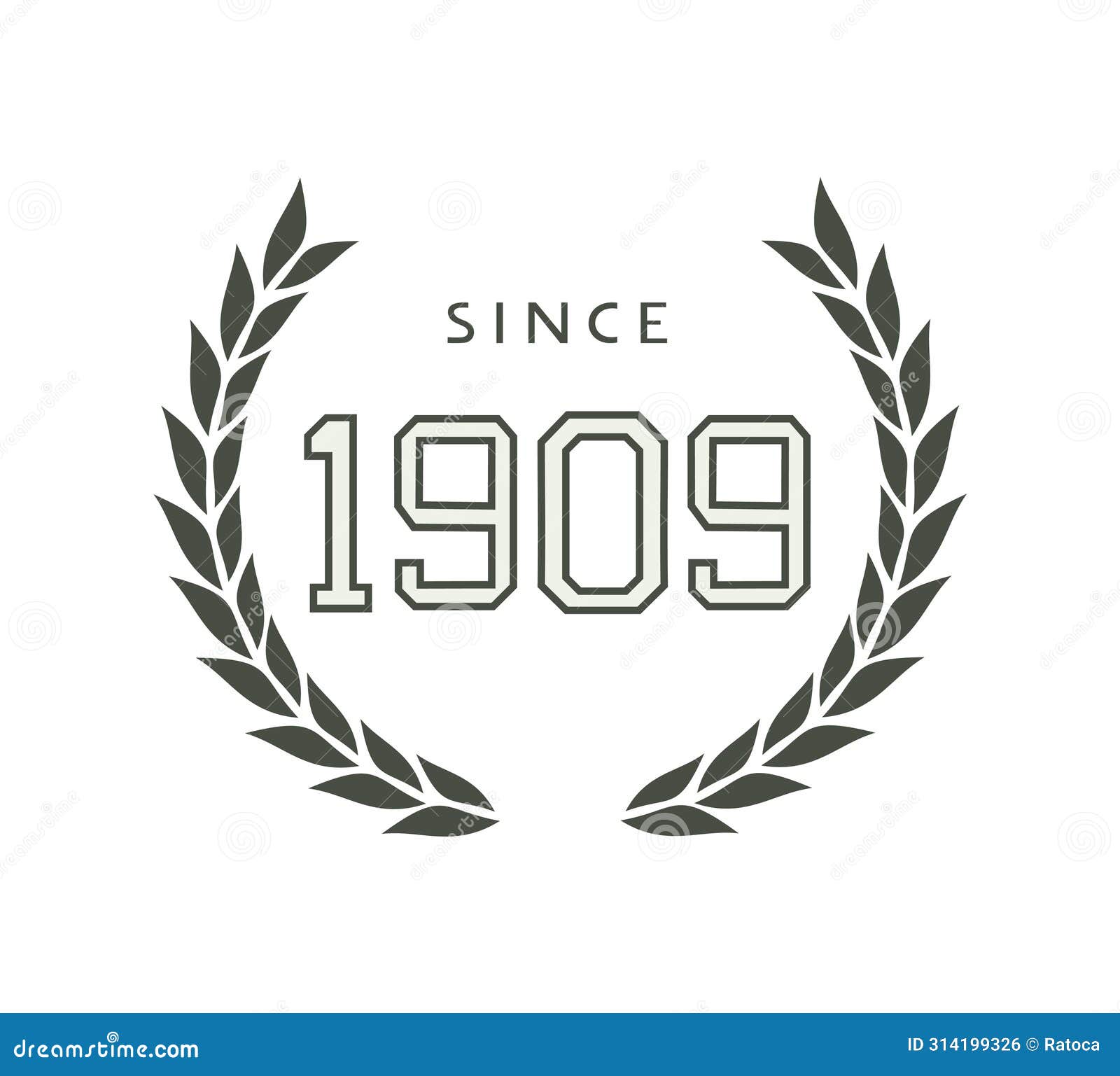 Since 1909 year symbol stock vector. Illustration of birthday - 314199326