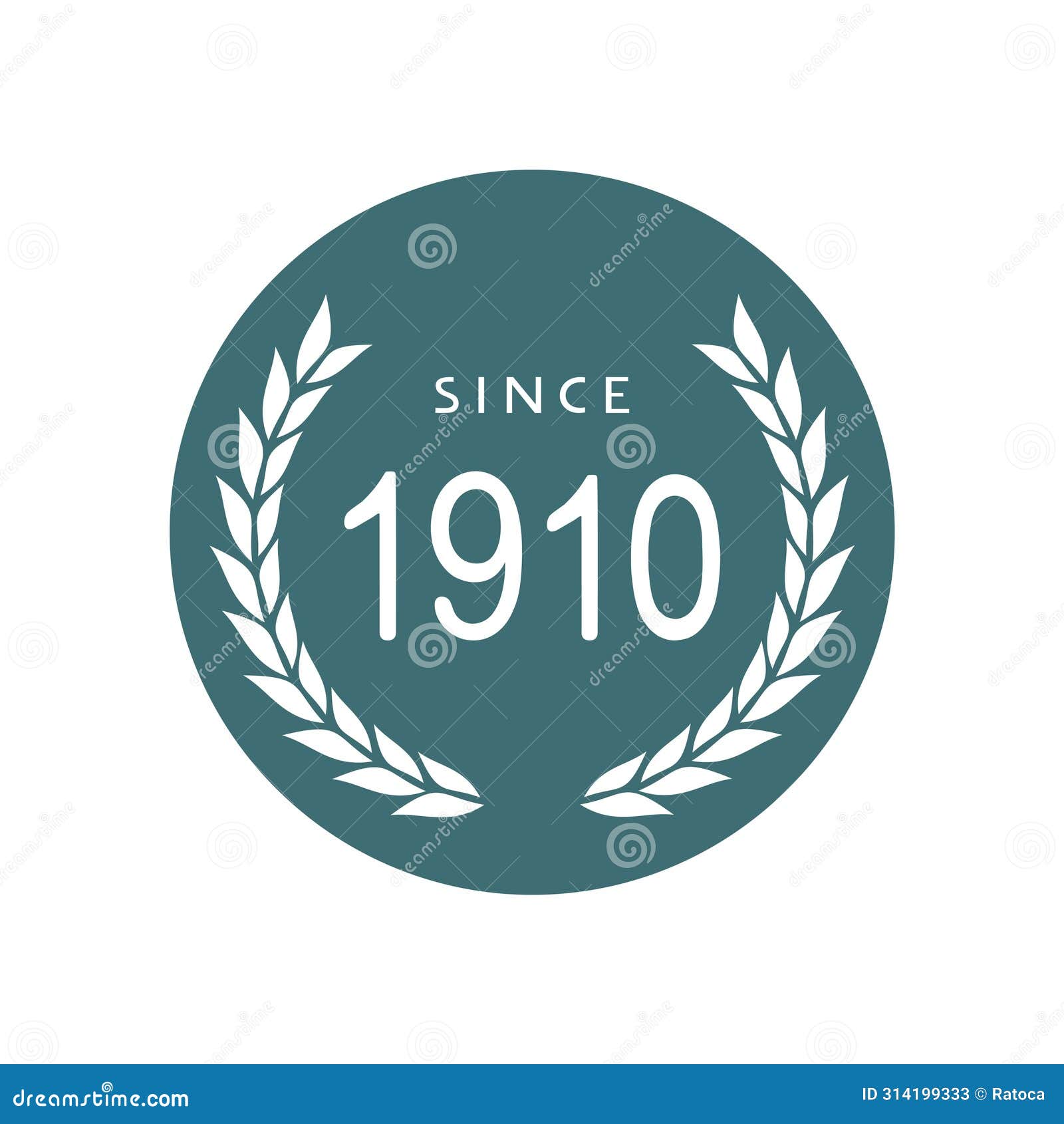 Since 1910 year symbol stock vector. Illustration of birthday - 314199333