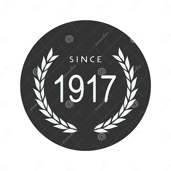 Since 1917 year symbol stock vector. Illustration of decade - 314199357