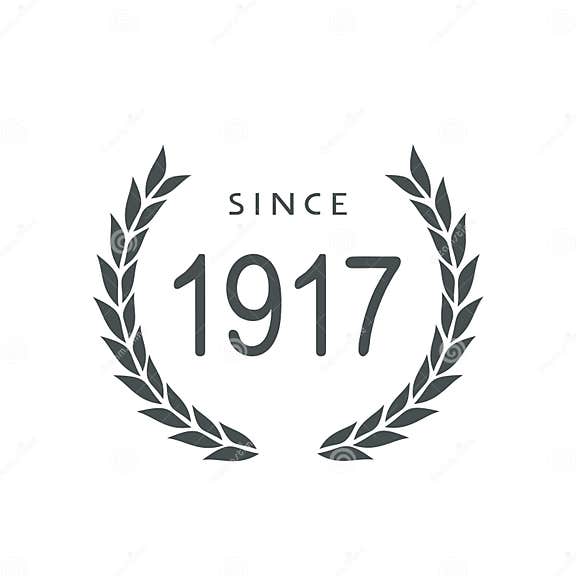 Since 1917 year symbol stock vector. Illustration of elegant - 314199359