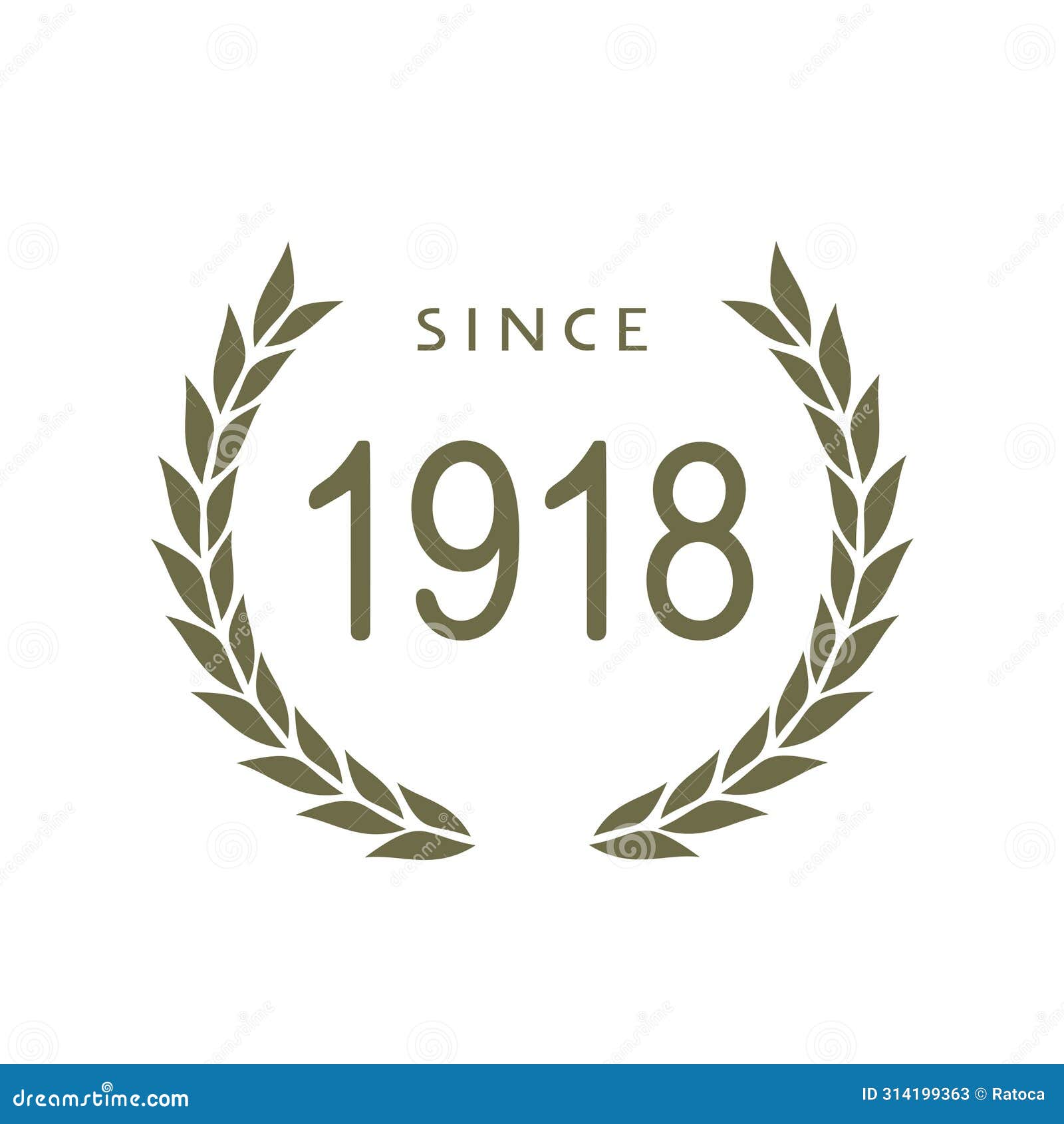 Since 1918 year symbol stock vector. Illustration of business - 314199363