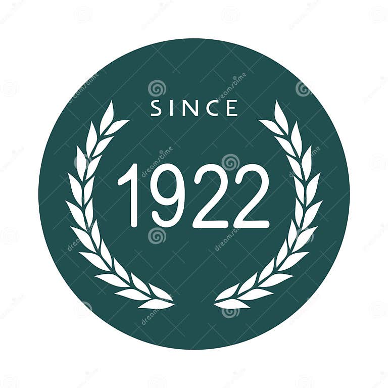 Since 1922 year symbol stock vector. Illustration of banner - 314199366