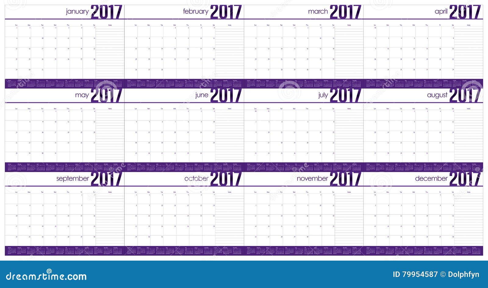 Year 2017 Table Calendar Vector Design Template Stock Vector ...