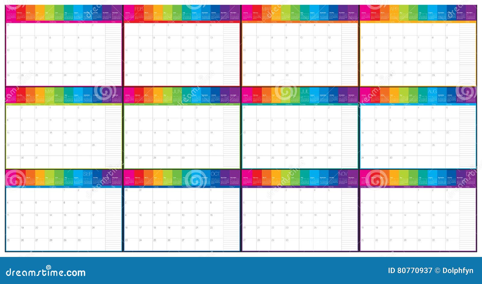 Year 2017 Table Calendar Vector Design Template Stock Vector ...