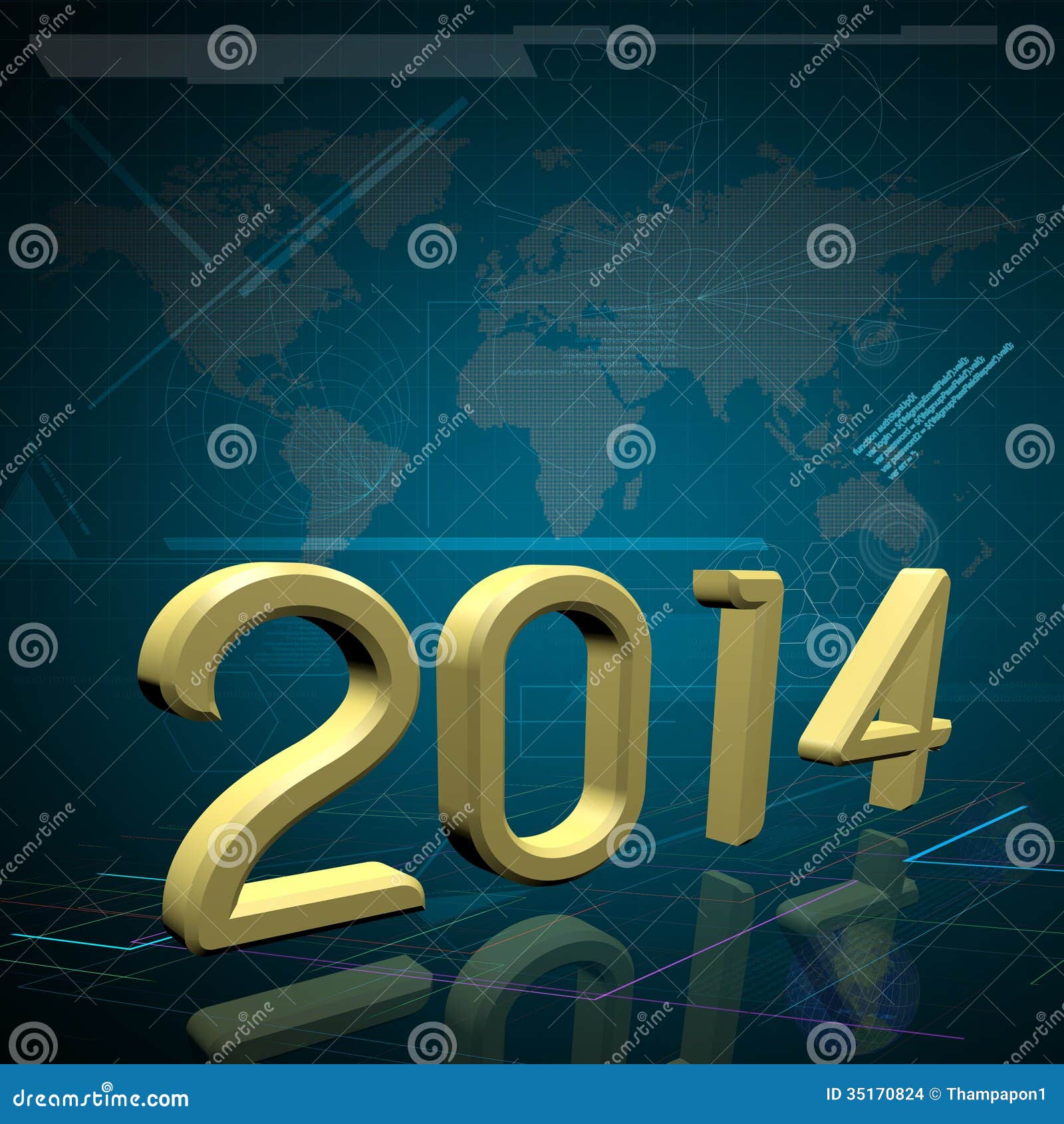 The Year 2014 stock illustration. Illustration of season - 35170824
