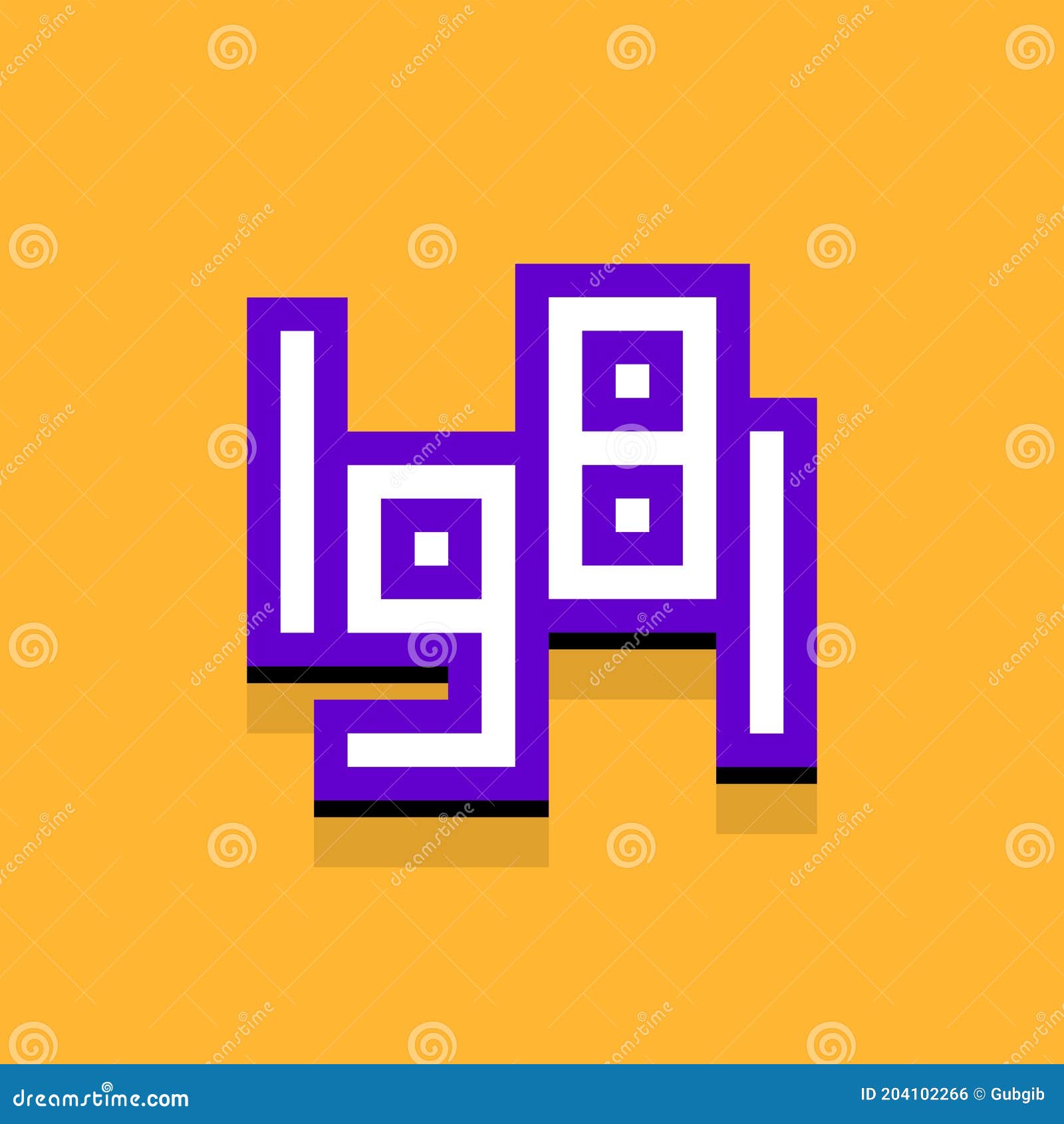 Year 1981 Text with 3d Isometric Effect Stock Vector - Illustration of ...