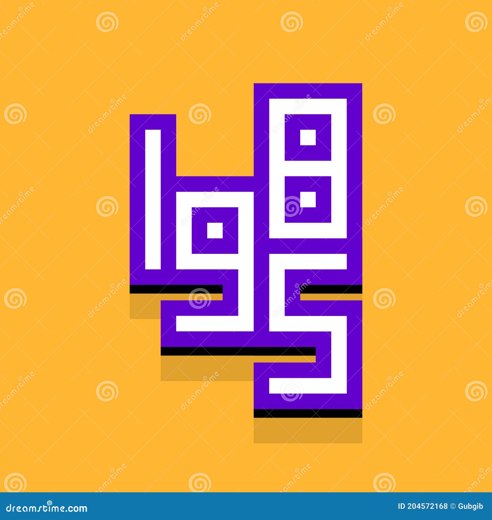 1985 Year College Font Vector Illustration | CartoonDealer.com #107160262