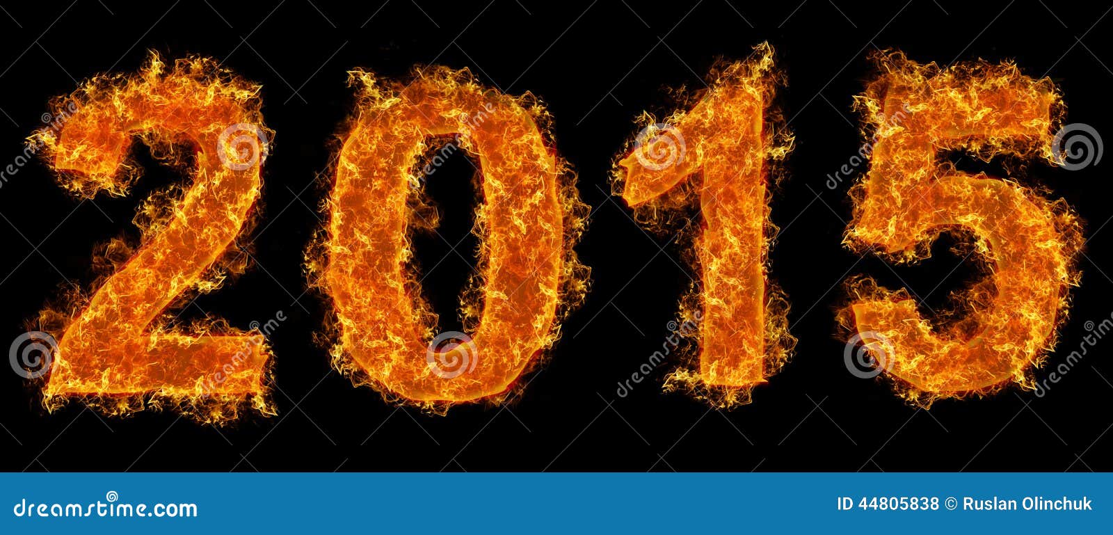 2015 year stock illustration. Illustration of fire, digit - 44805838