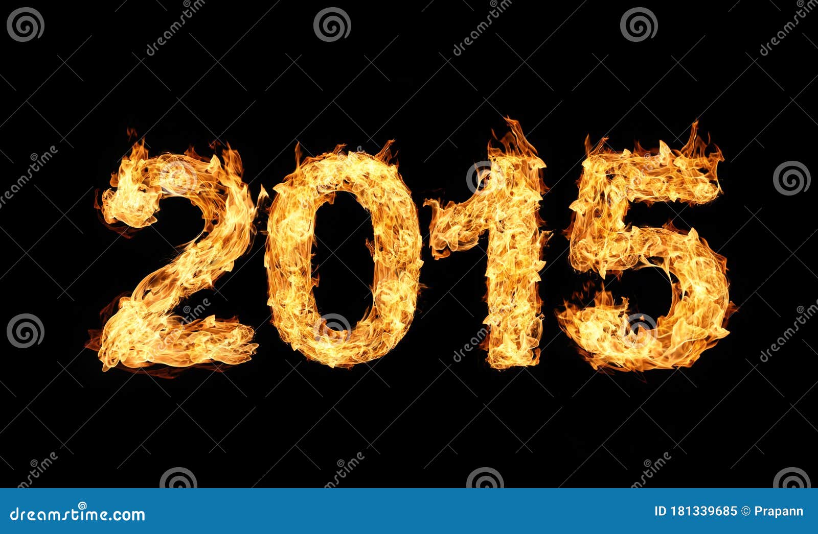 Number 2015 Year Text Made of Flames Stock Illustration - Illustration ...