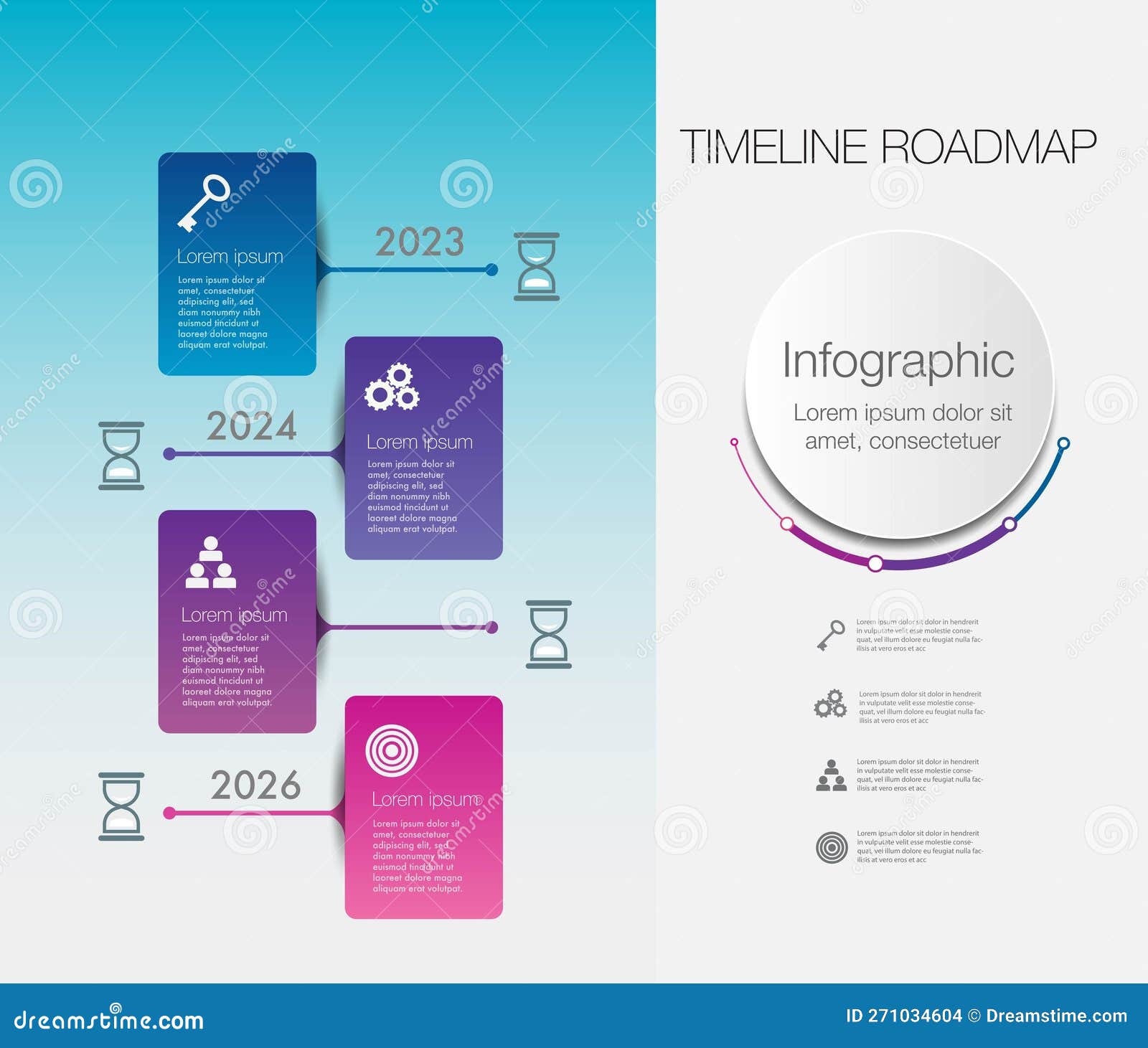 4 Year Timeline Roadmap Milestone Stock Vector - Illustration of ...