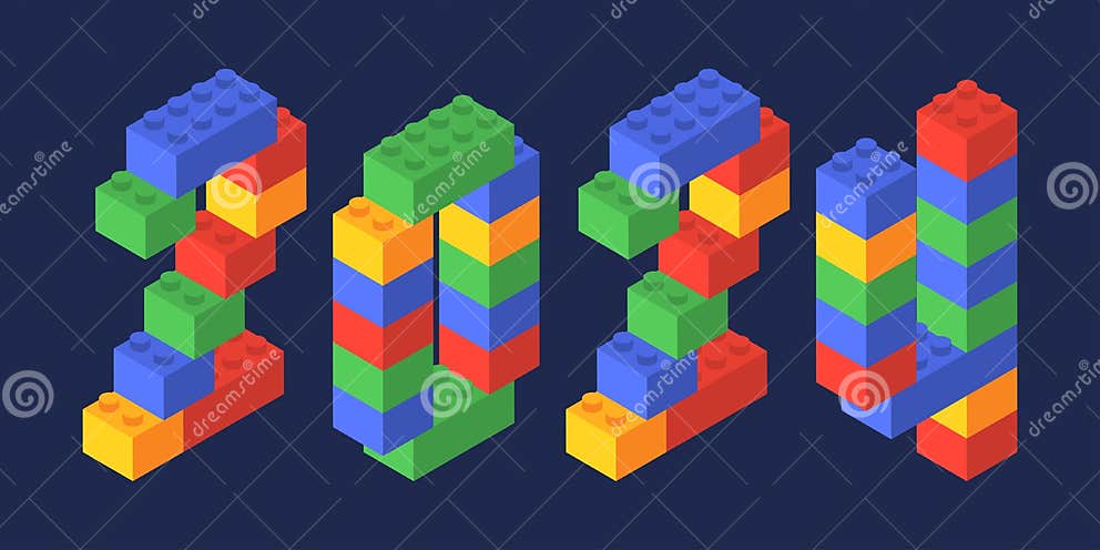 Year Two Thousand Twenty Four. Numbers from Constructor Stock Vector ...