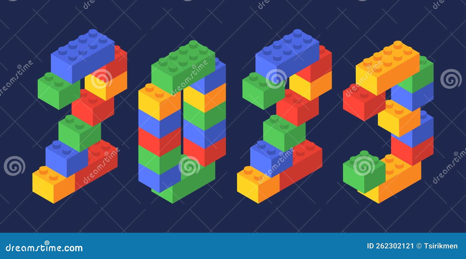 Year Two Thousand Twenty Three. Numbers from Constructor Stock Vector ...