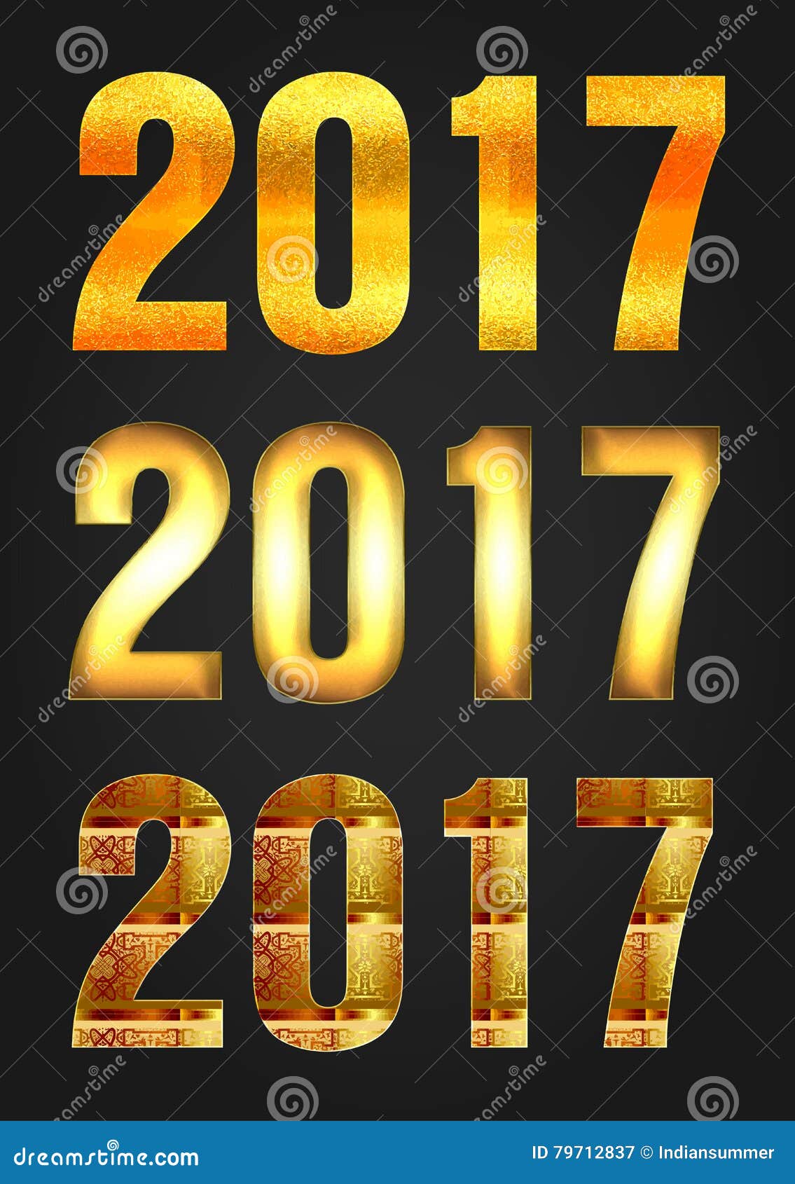 2017 Year Vector Typography Stock Vector - Illustration of typographic ...