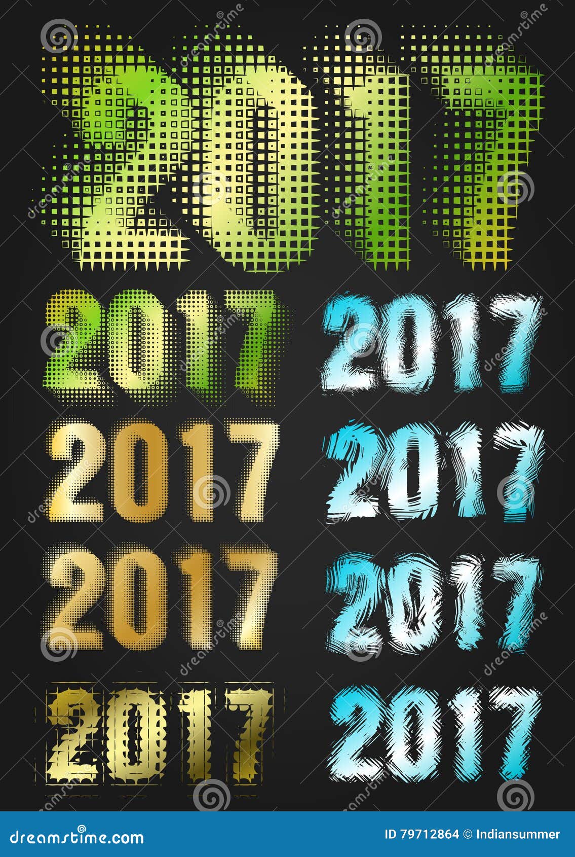 2017 Year Vector Typography Stock Vector - Illustration of graphics ...