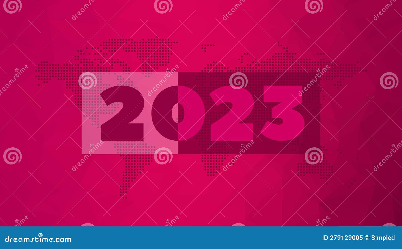 2023 Year. Vector World Map Infographic Symbol. Pink Gradient Vector ...