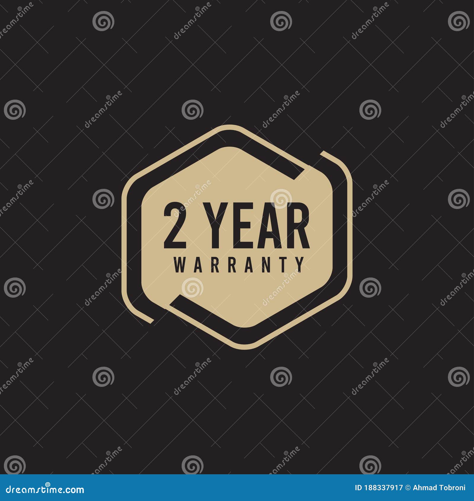 2 Year Warranty Logo Icon Vector Template Design Illustration Stock ...