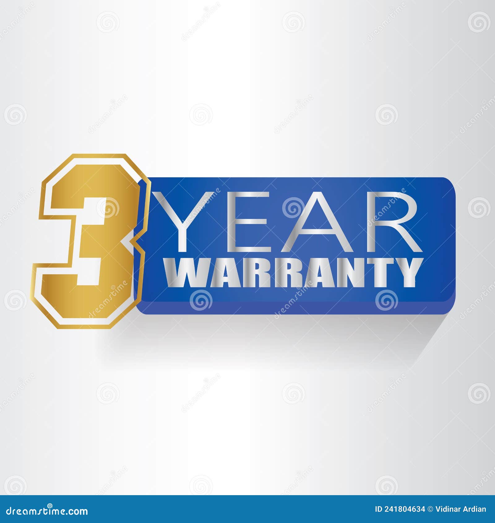 3 Year Warranty Logo Icon Vector Template Design Illustration Stock ...
