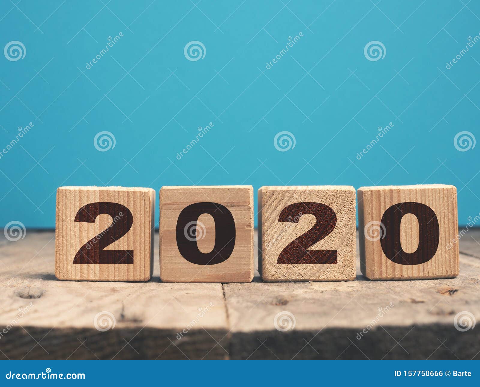 The Year 2020 on Wooden Blocks Stock Photo - Image of conceptual ...