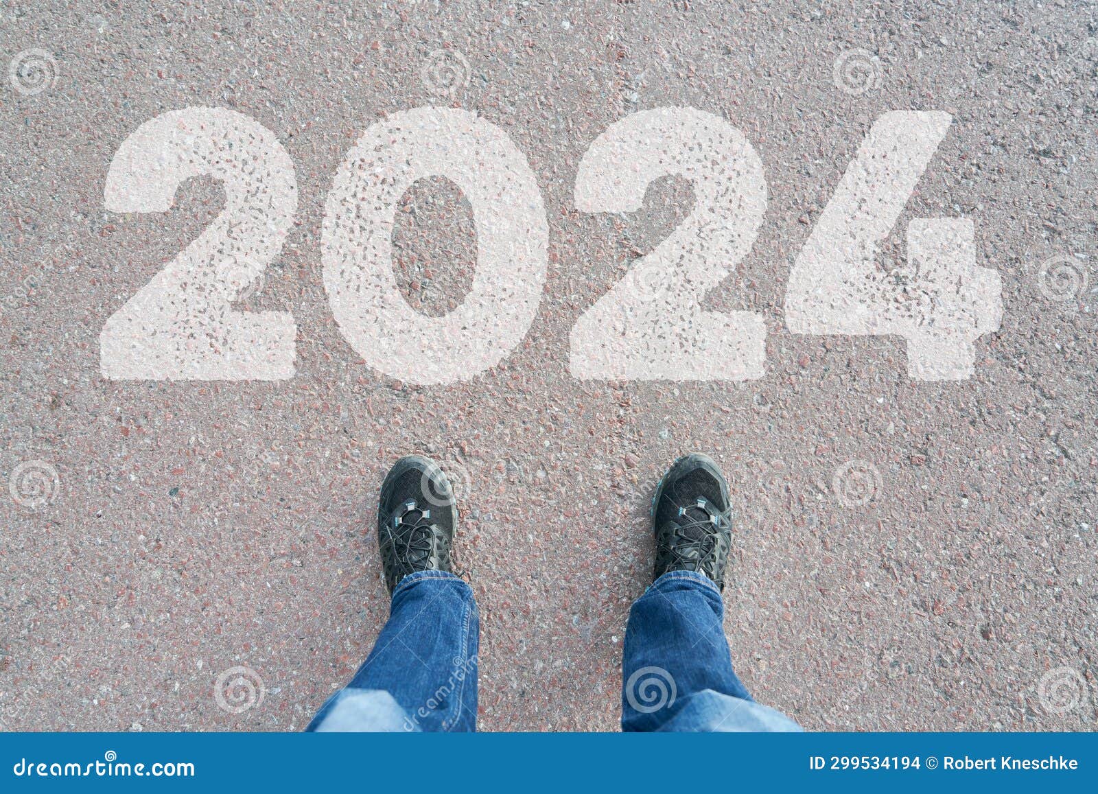 Year 2024 Written on Road As New Year S Eve Resolution Concept Stock ...