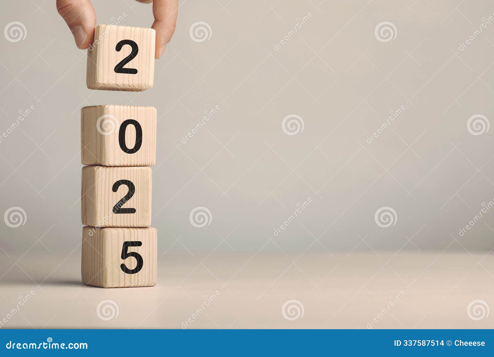 2025 Year Written on Wooden Cubes Stock Photo - Image of number ...
