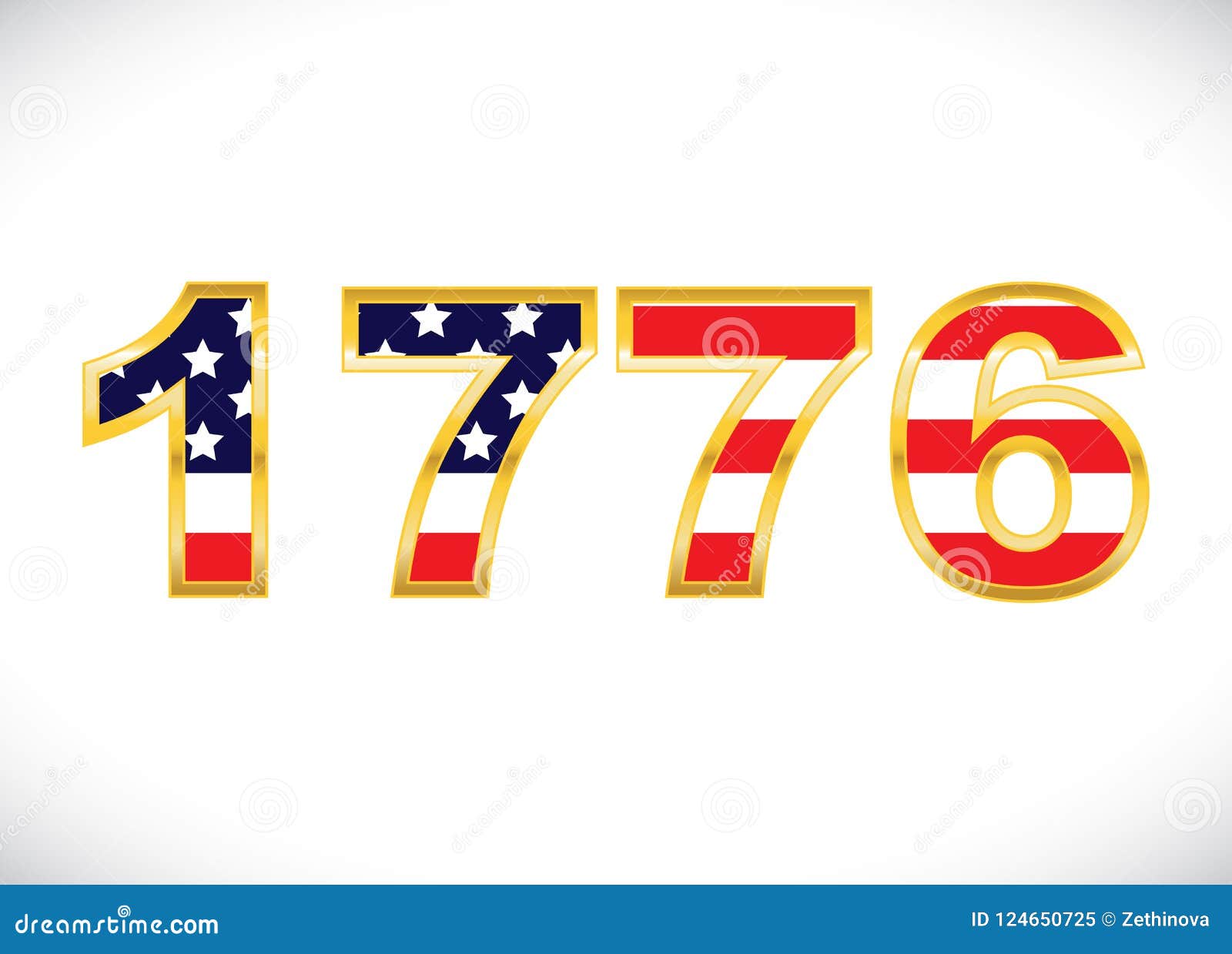The Year 1776 stock illustration. Illustration of historical - 124650725