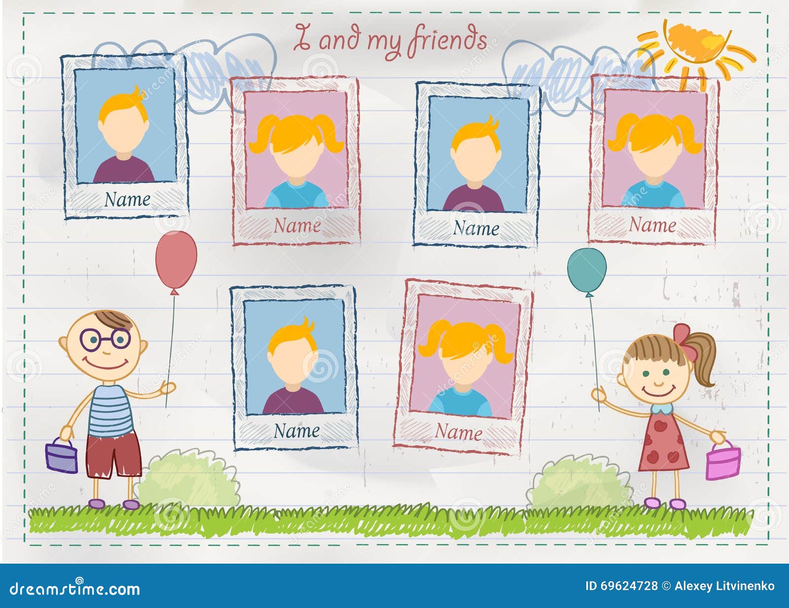 Yearbook Sign With Colorful Confetti. Vector Illustration ...