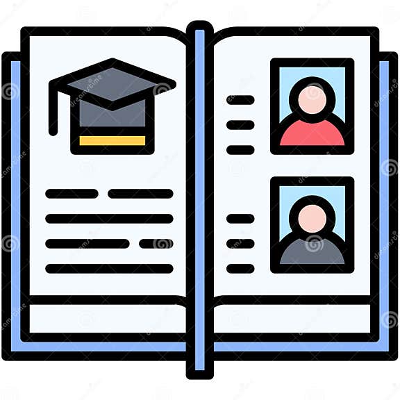 Yearbook Icon, High School Related Vector Illustration Stock Vector ...