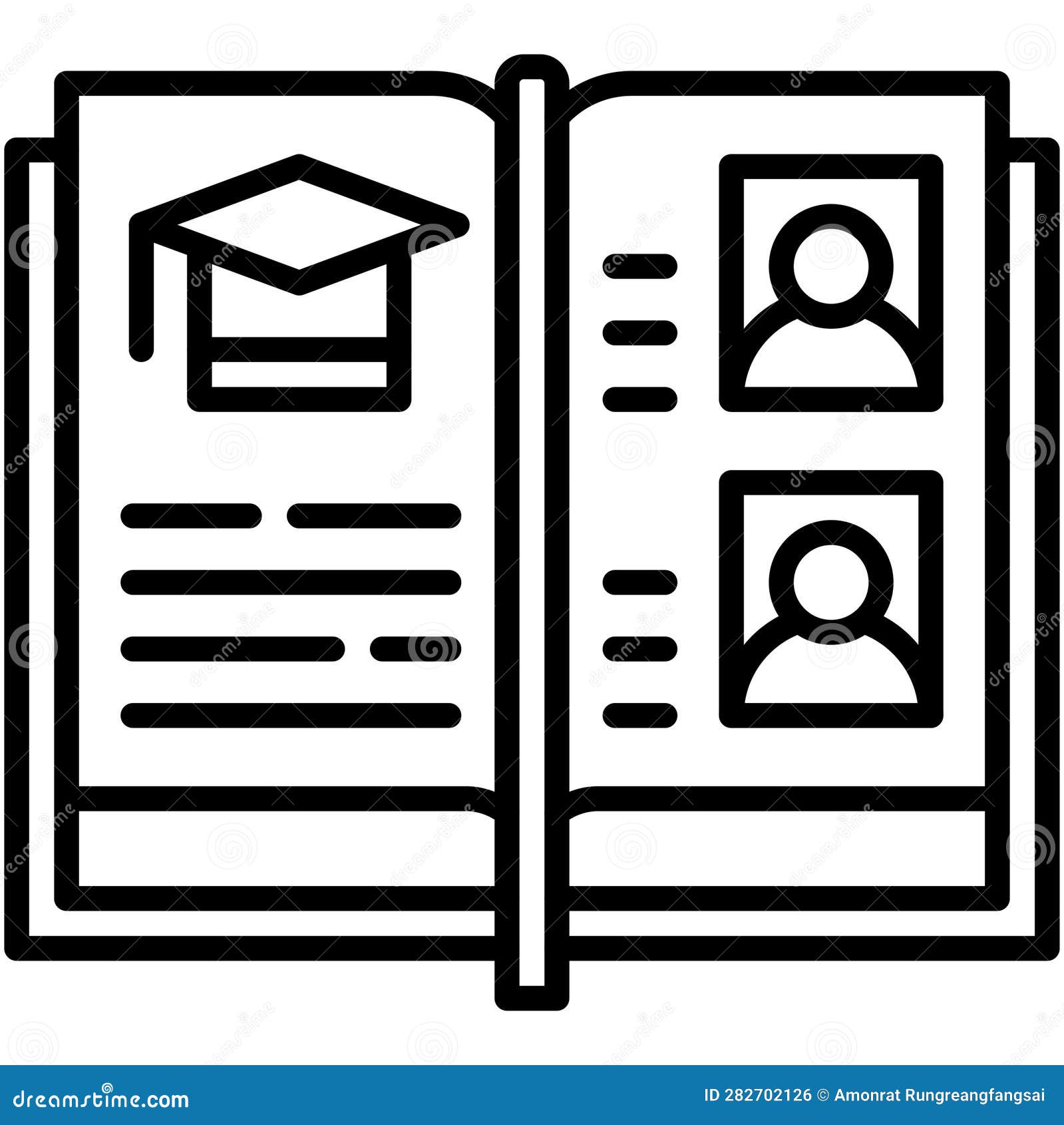 Yearbook Icon, High School Related Vector Illustration Stock Vector ...