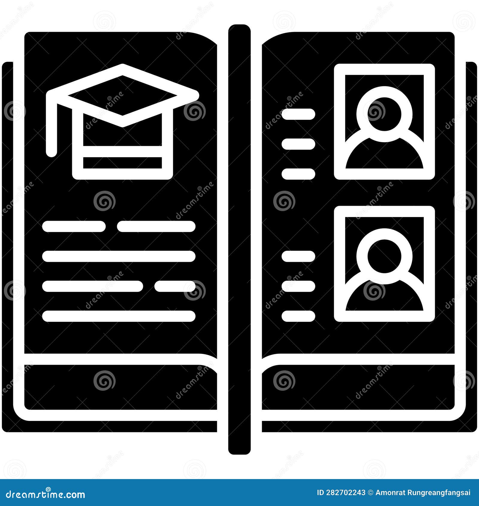 Yearbook Icon, High School Related Vector Illustration Stock Vector ...