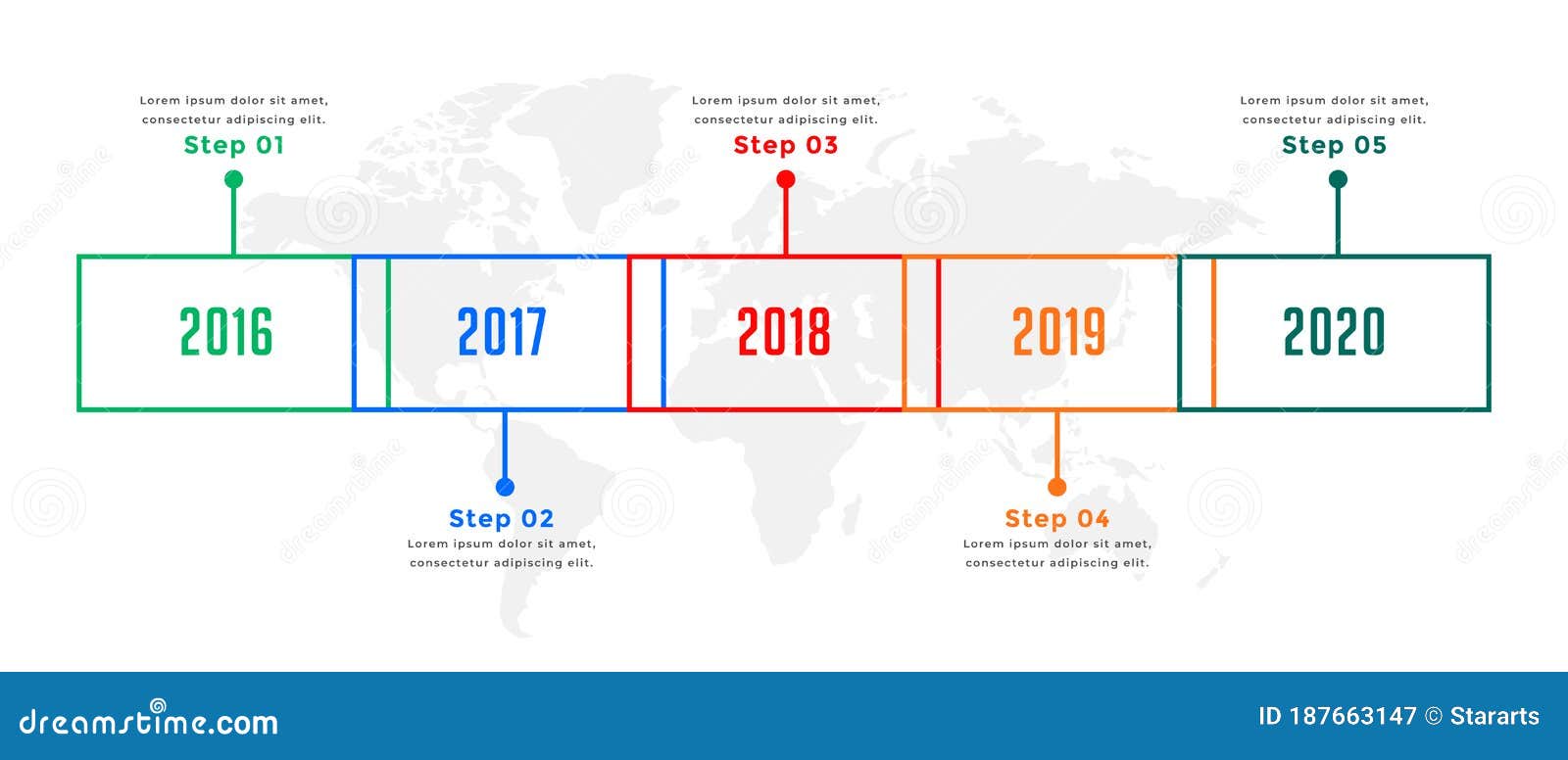 Yearly Business Timeline Infographic Chart Template Design Stock Vector ...