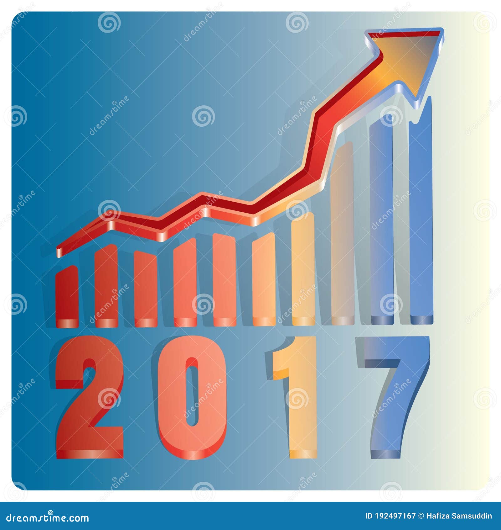 Yearly Growth. Vector Illustration Decorative Design Stock Vector ...
