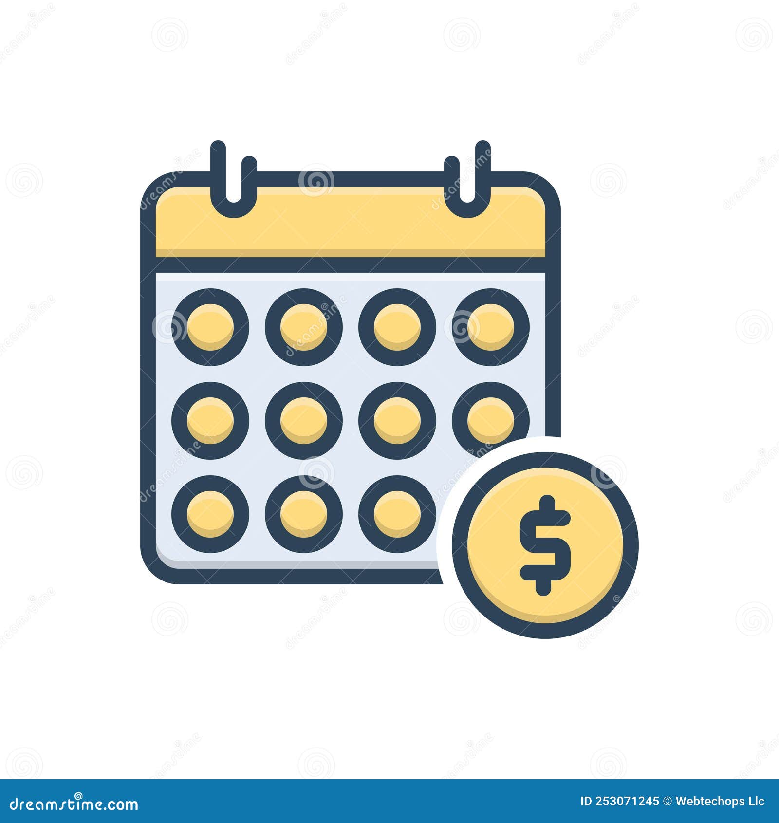 Color Illustration Icon for Yearly, Annual and Every Stock Vector ...