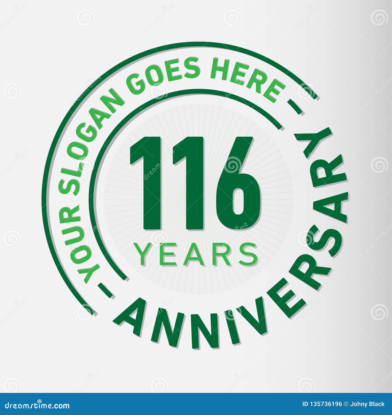 116 Years Anniversary Celebration Design Template. Anniversary Vector ...
