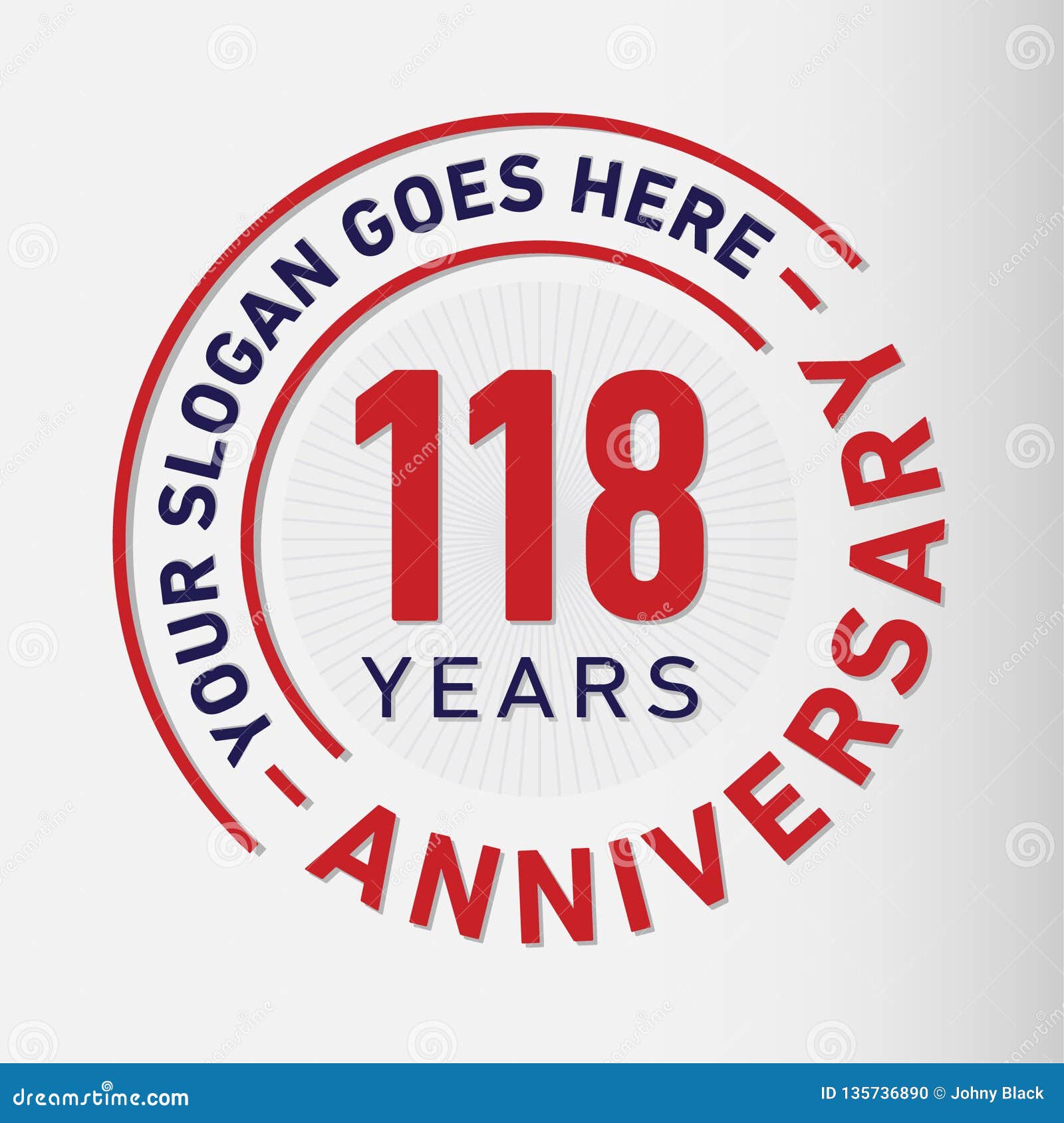 118 Years Anniversary Celebration Design Template. Anniversary Vector ...