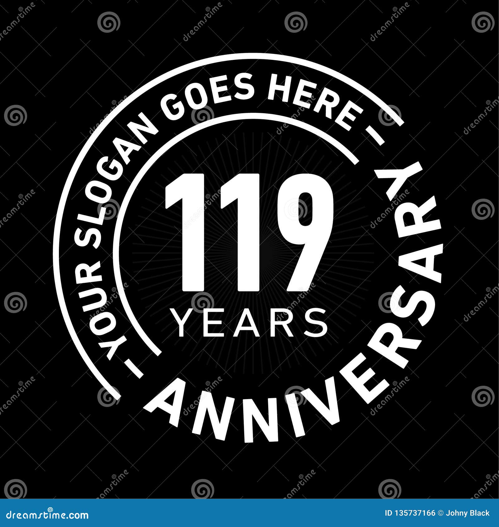 119 Years Anniversary Celebration Design Template. Anniversary Vector ...