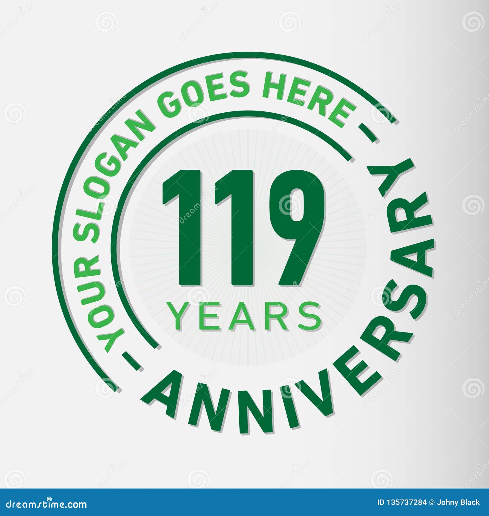 119 Years Anniversary Celebration Design Template. Anniversary Vector ...