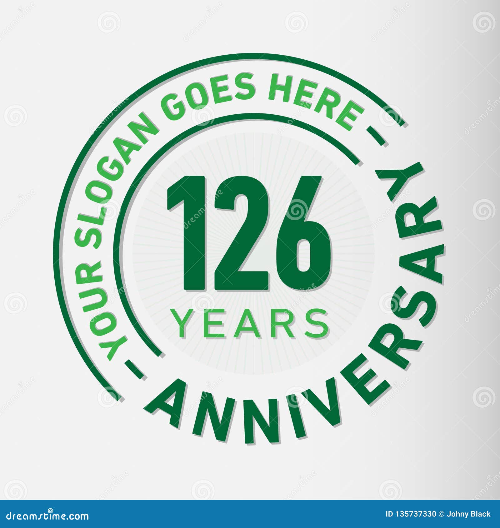126 Years Anniversary Celebration Design Template. Anniversary Vector ...