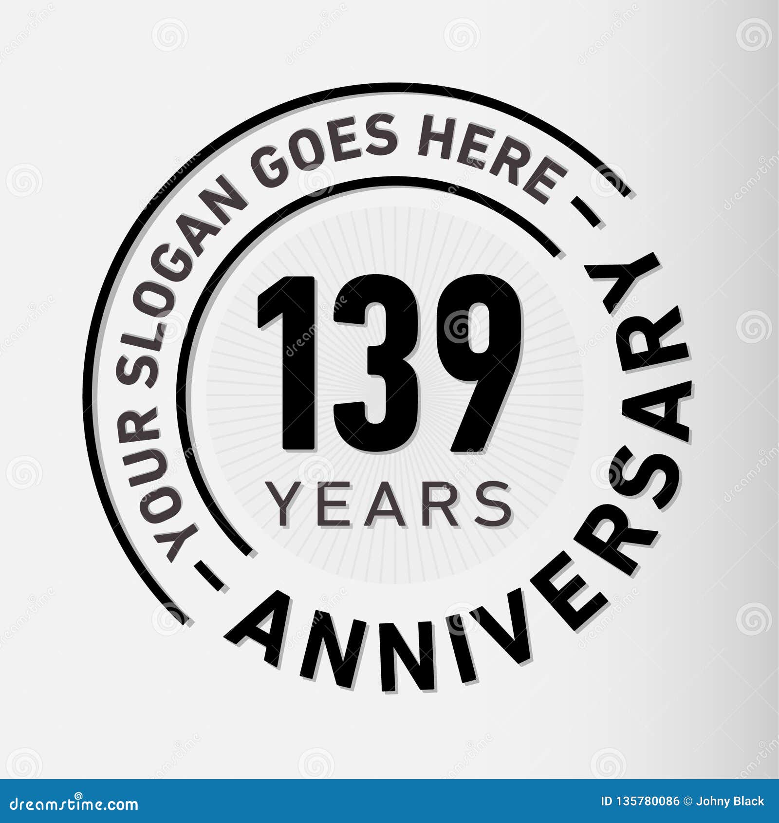 139 Years Anniversary Celebration Design Template. Anniversary Vector ...